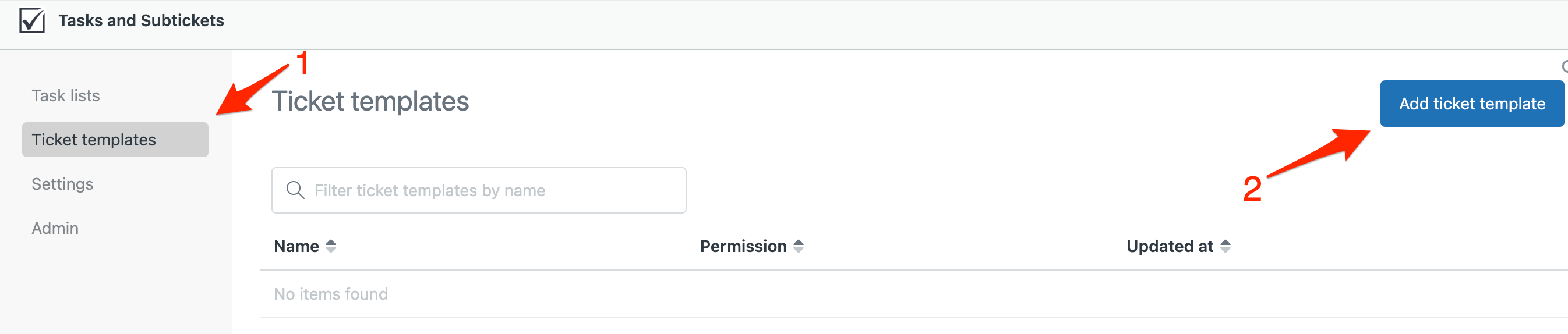 Templates for pre-filling subtask tickets – SweetHawk Help Center