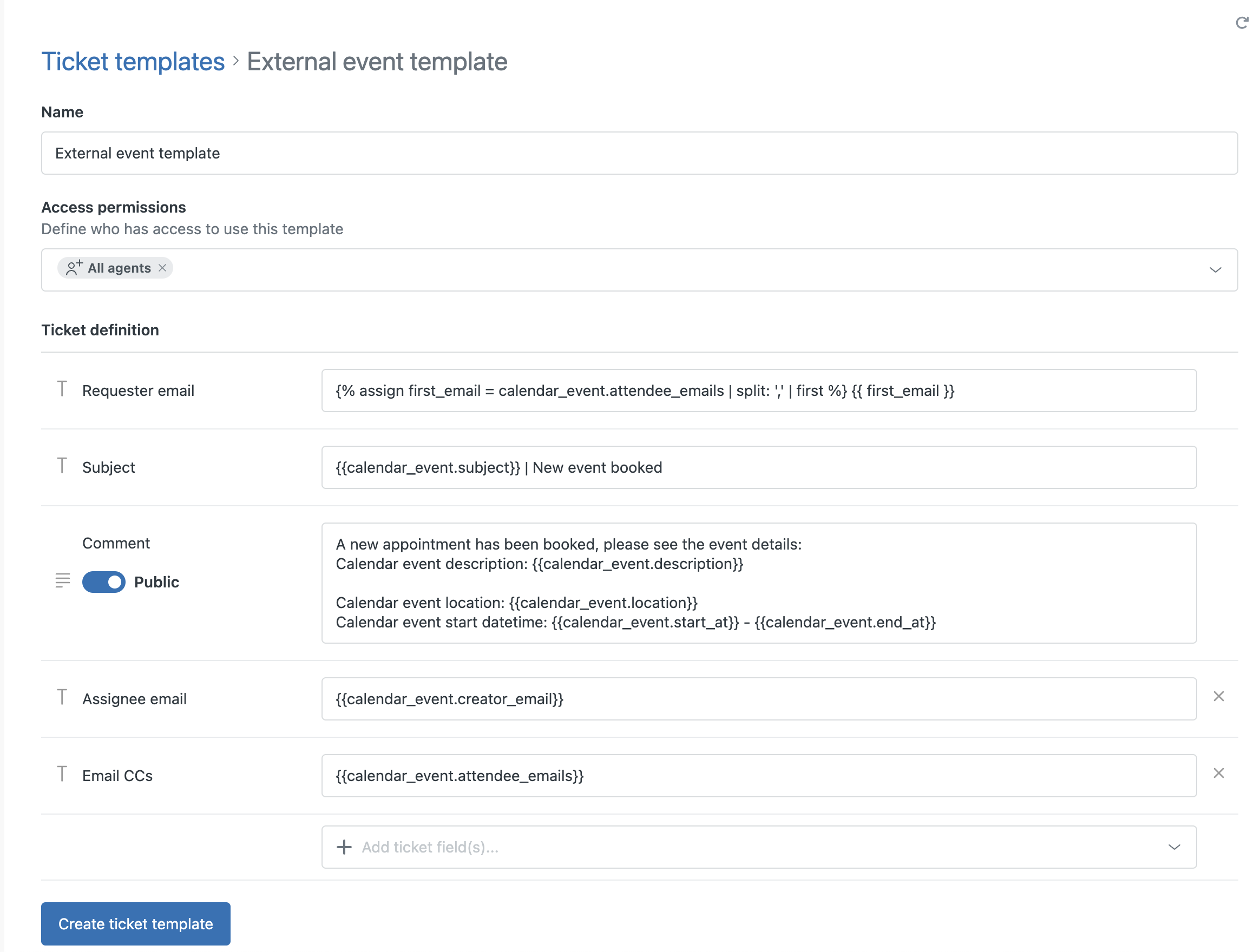 How To Generate A Zendesk Ticket When An External Calendar Event Is Created Sweethawk Help Center